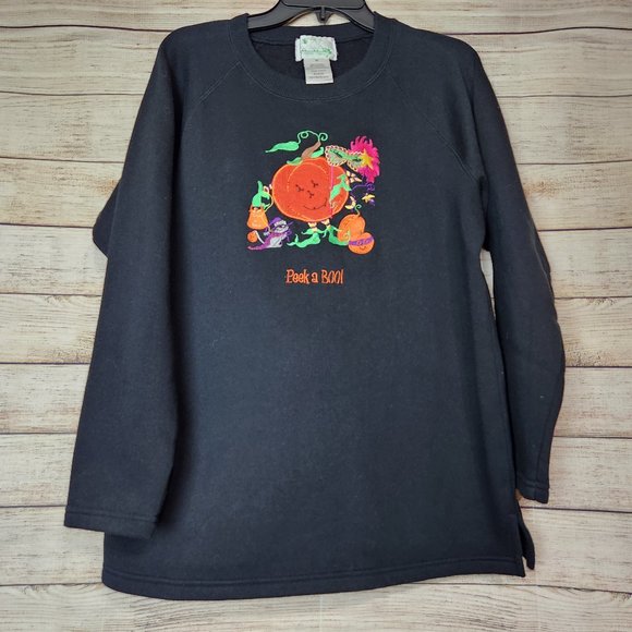 Quacker Factory | Sweaters | Quacker Factory Halloween Black Sweatshirt ...